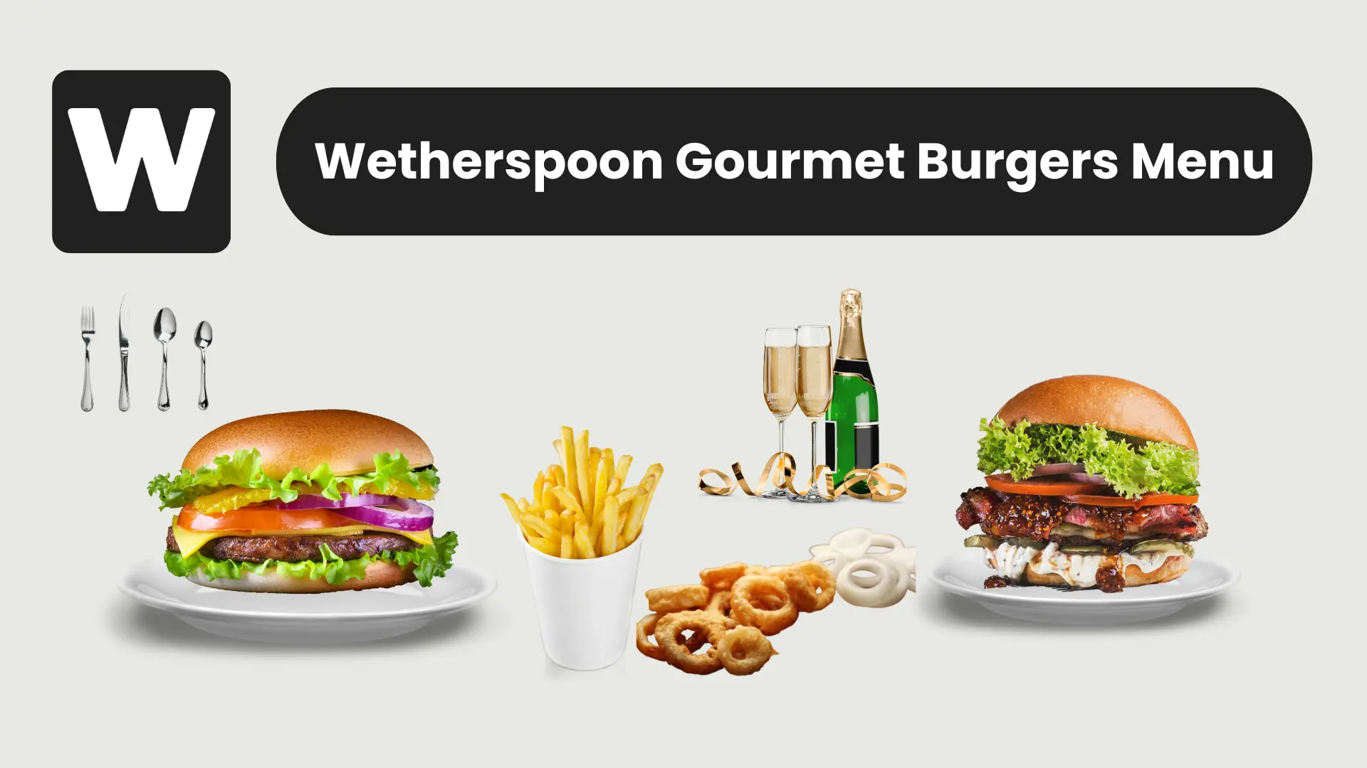 Wetherspoon Gourmet Burgers Menu with Prices & Nutrition | 2025