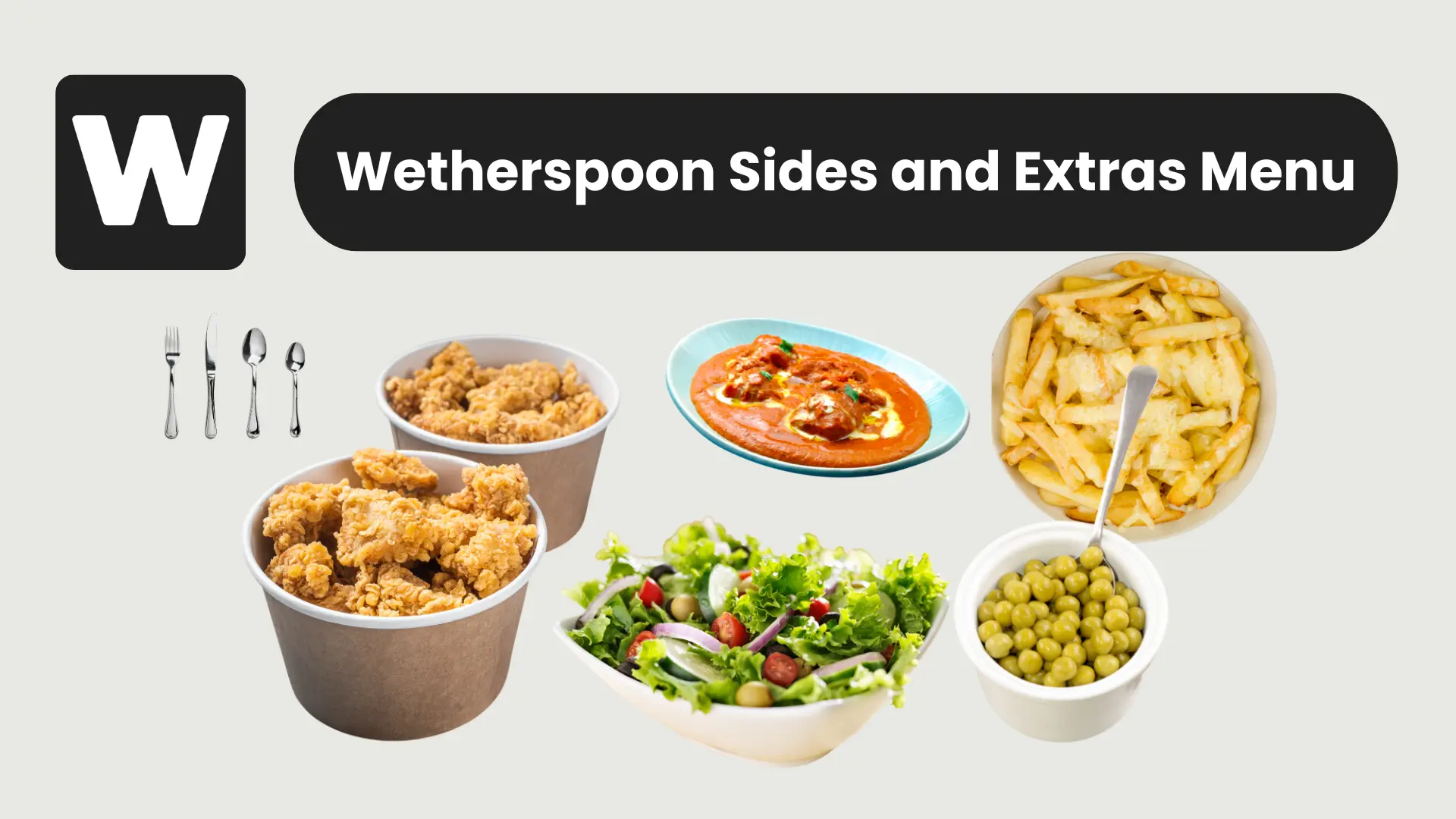 Wetherspoon Sides and Extras Menu with Prices & Nutrition | 2025