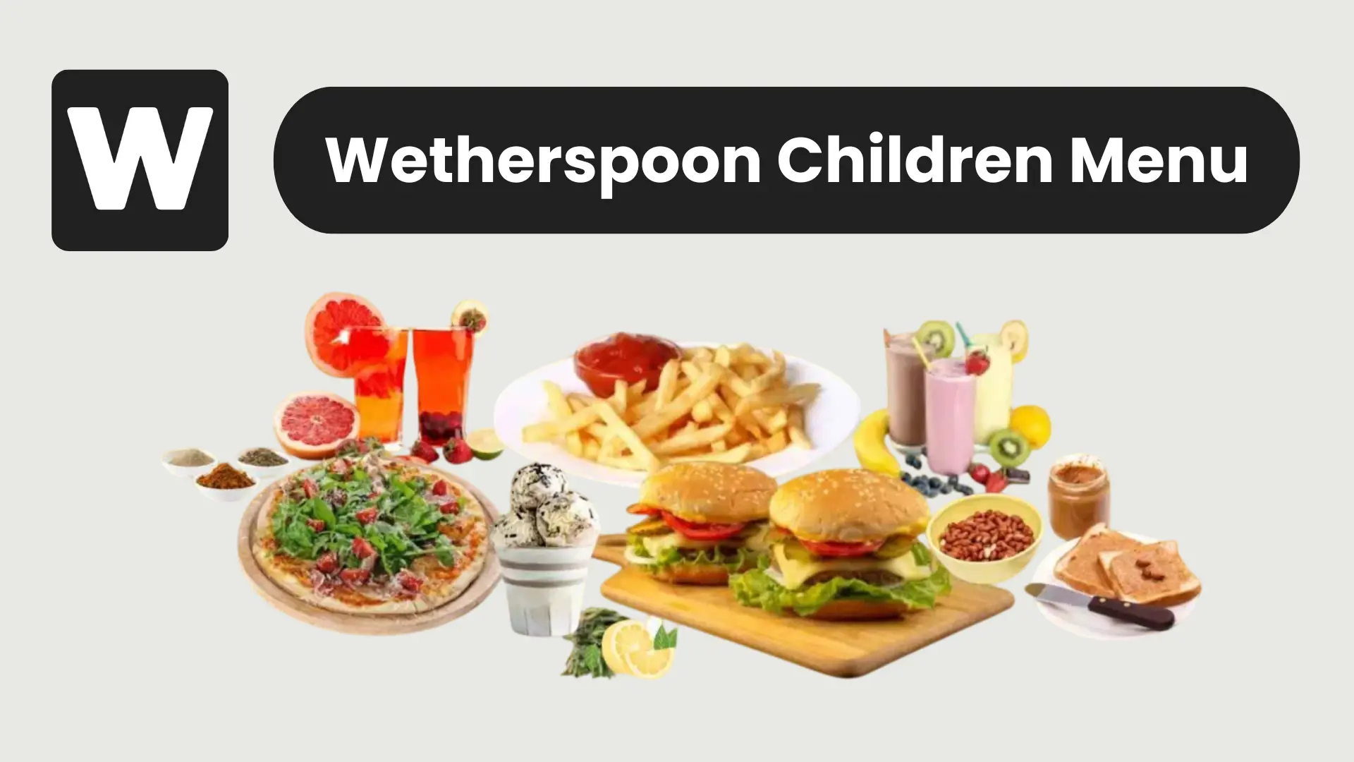 Wetherspoon Children Menu with Prices & Nutrition | 2025